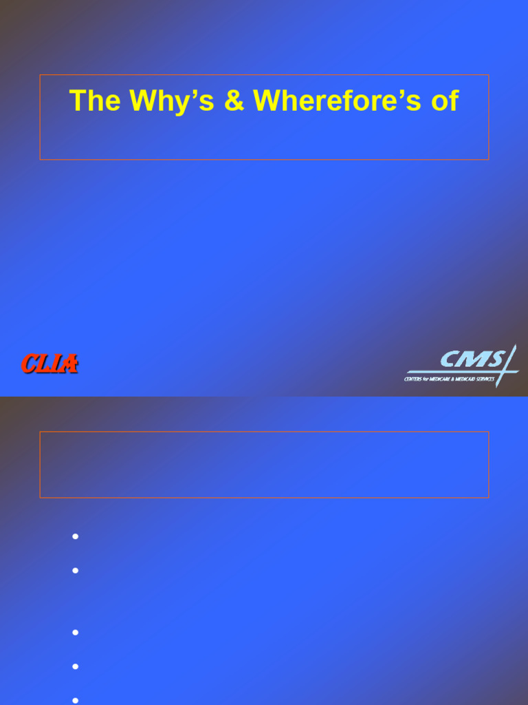 Clia CMS - Competency - and - Update | PDF | Medicine | Medical Specialties