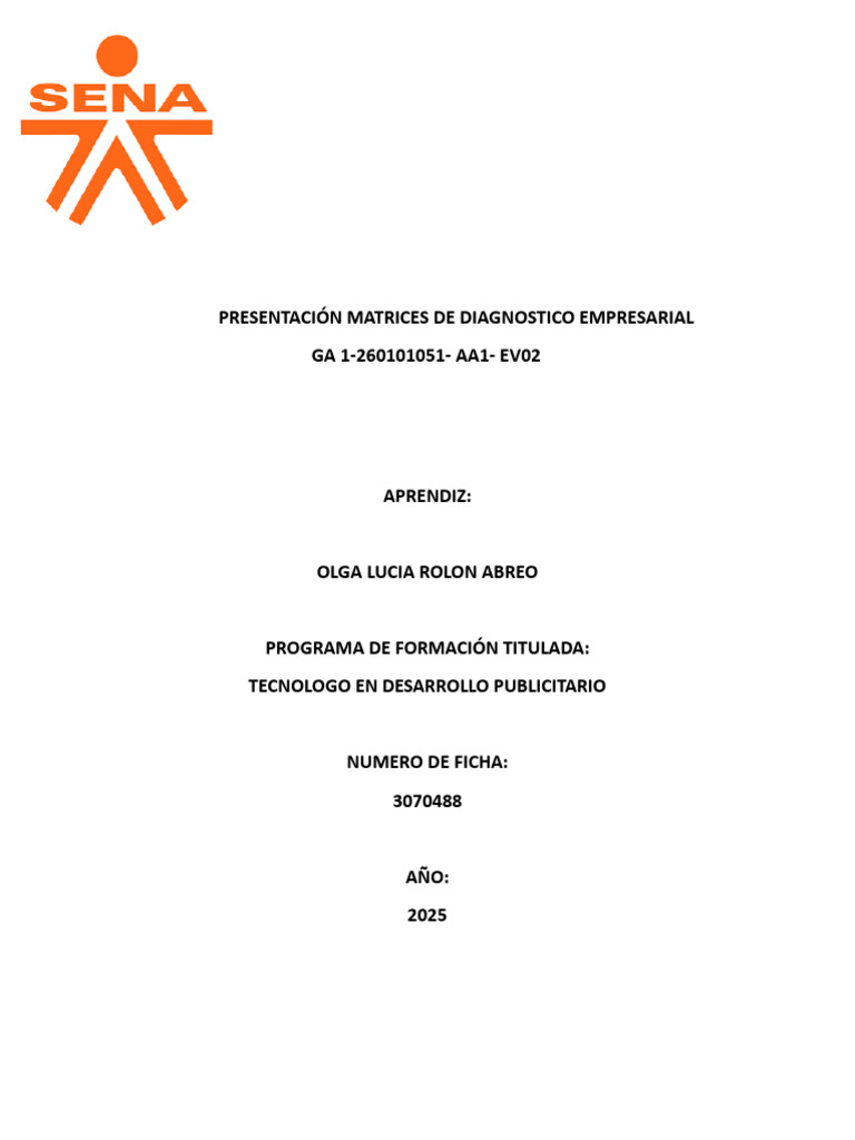Presentación Matrices de Diagnóstico Empresarial Fase 1 Listo para Subir | PDF | Análisis FODA ...