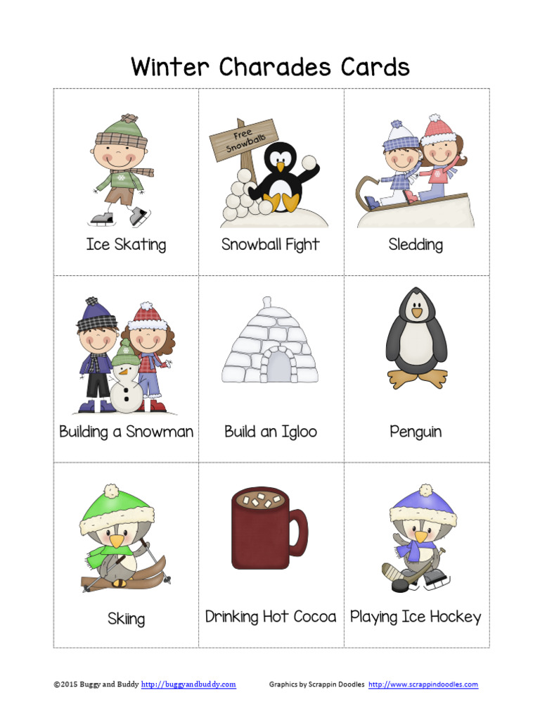 Winter Christmas Charades | PDF