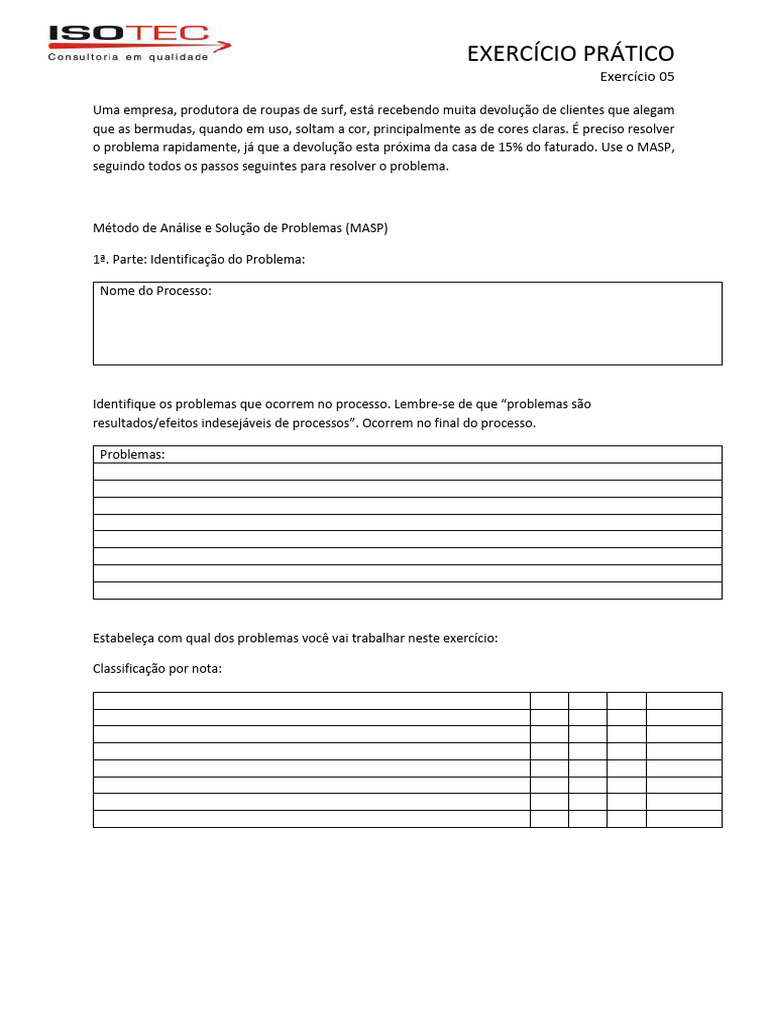 MASP Exercício 05 - Exercício prático | PDF