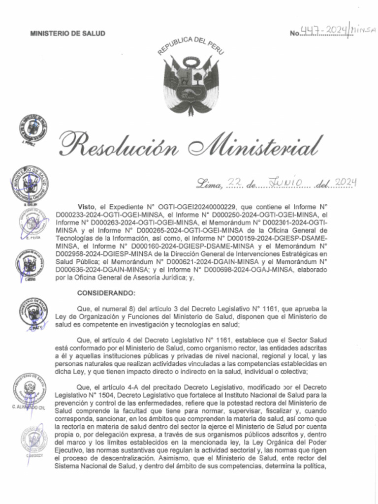 RM Nro-447-2024-Minsa | PDF