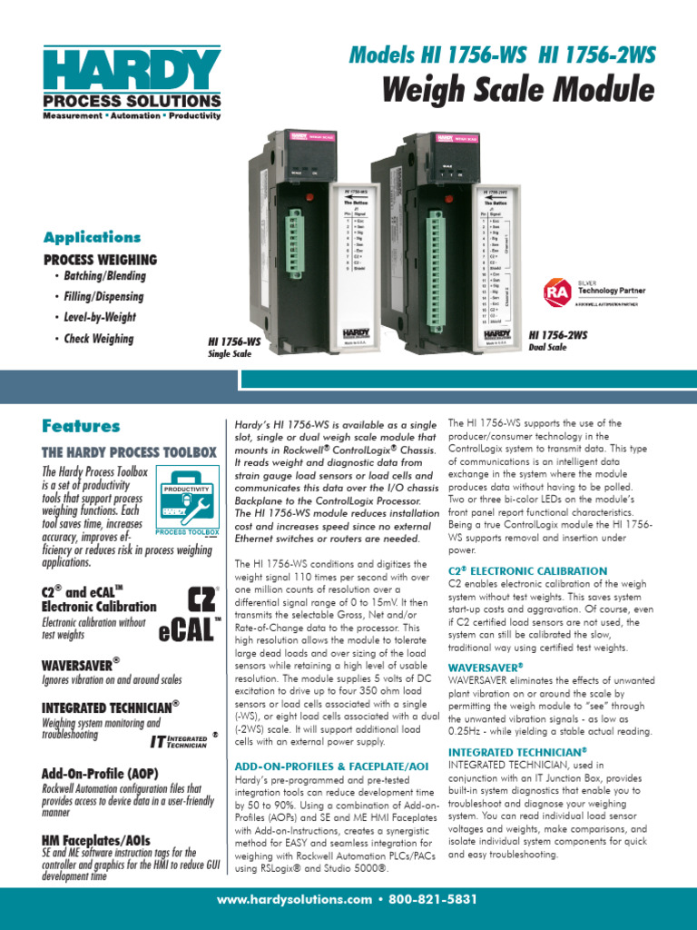HI1756 - ControlLogix® WSM DATASHEET | PDF | Calibration | Power Supply