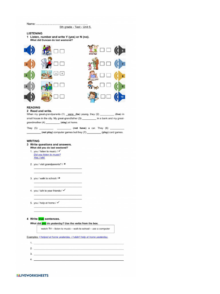 Worksheet 56196 | PDF