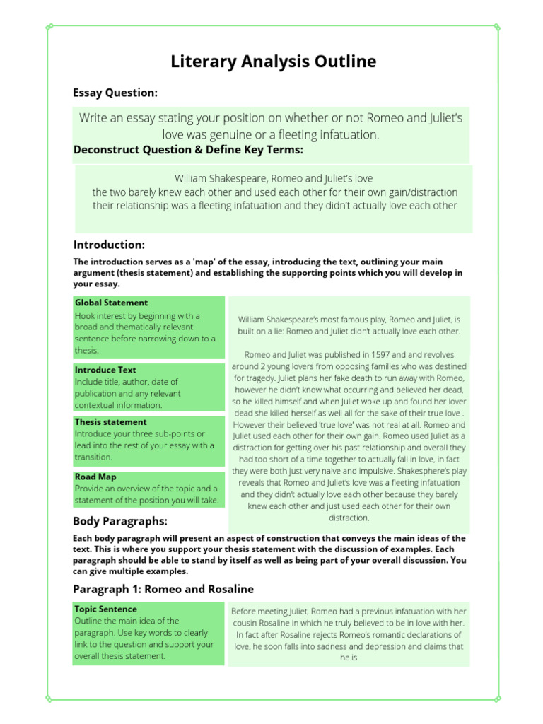 Analyzing Romeo and Juliet's Infatuation | PDF | Essays | Romeo And Juliet