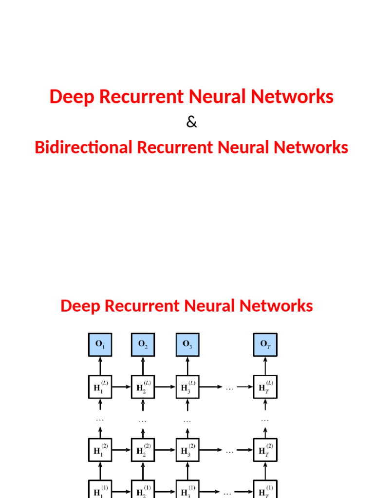 Deep Recurrent Neural Networks | PDF | Machine Learning | Computational Neuroscience