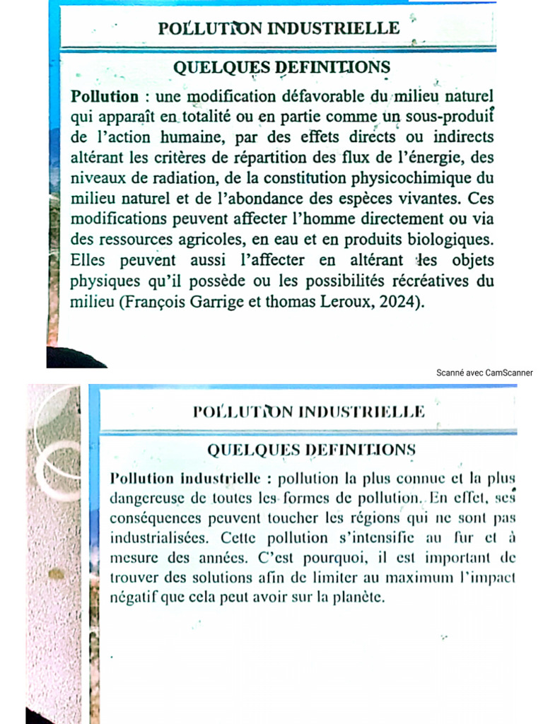 Cours de la pollution industrielle | PDF