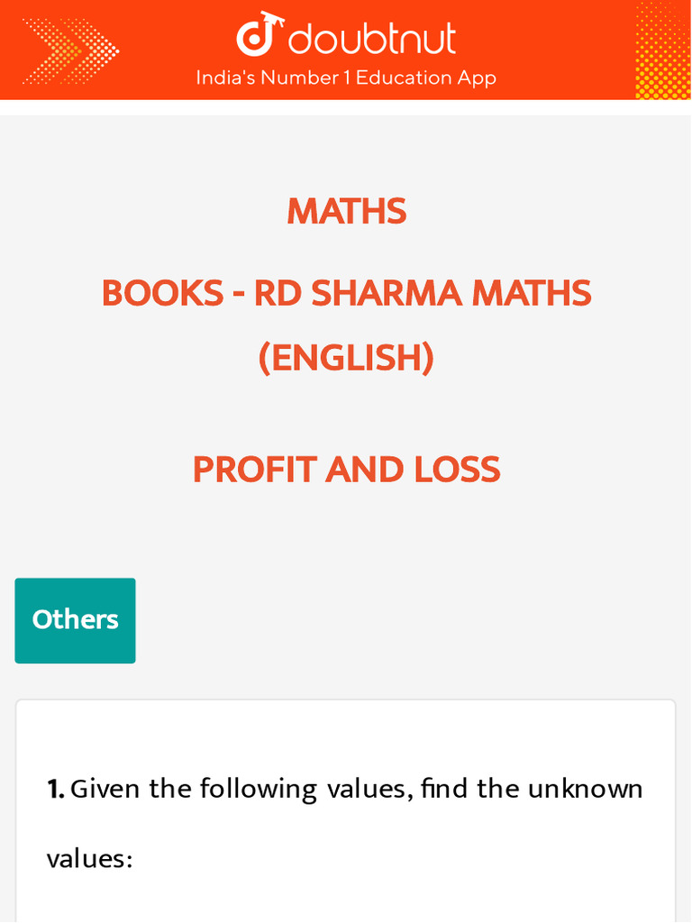 Profit and Loss Calculations | PDF | Private Sector | Financial Economics