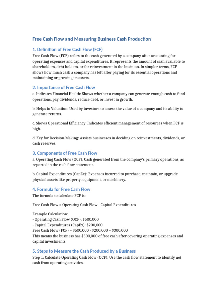 2 Free - Cash - Flow - Assignment | PDF | Free Cash Flow | Economies