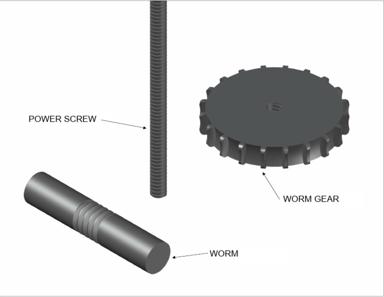 Exploded Power Screw Assembly With Label | PDF