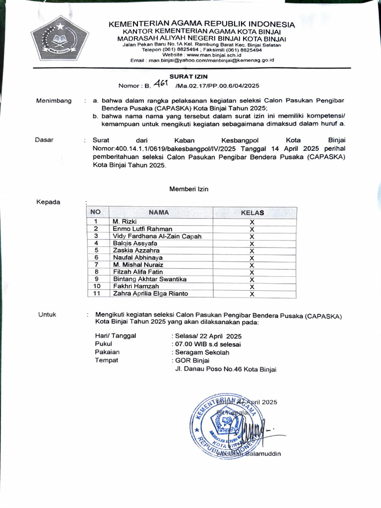 Surat Izin Pasda | PDF