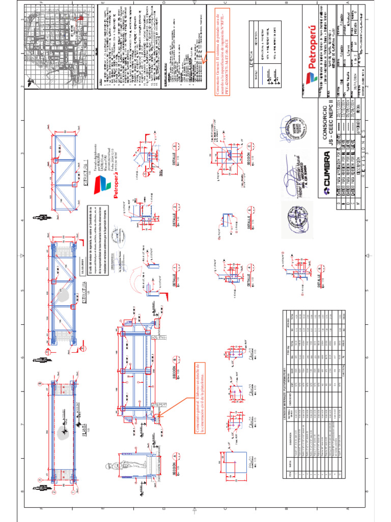 Rftl-pry-4200087871-C-pl-85-Jsce Rev.0 - Plano - Planta, Secciones y Detalles de Pasarela Ps-001 ...