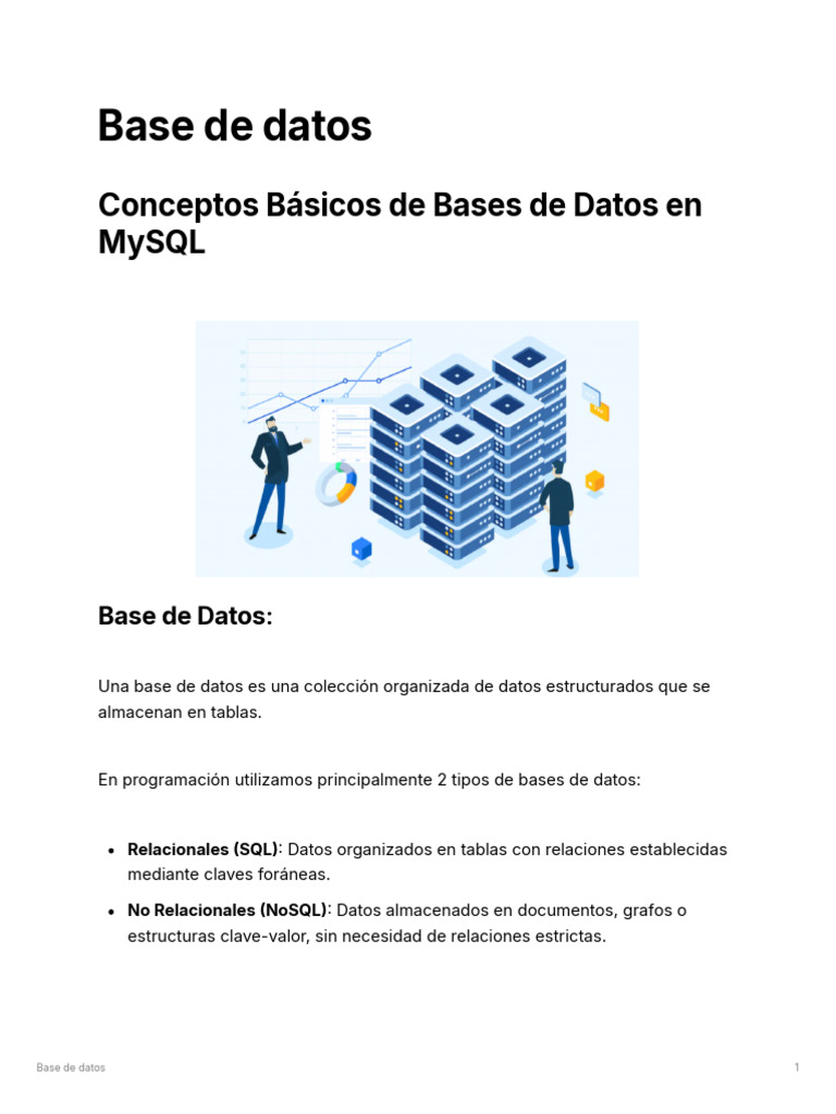 Introducción a MySQL y CRUD en Bases de Datos | PDF | Bases de datos | Mi sql