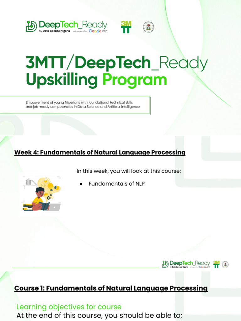 Foundation (Week 4) - DeepTech - Ready Upskilling Program | PDF | Learning | Applied Linguistics