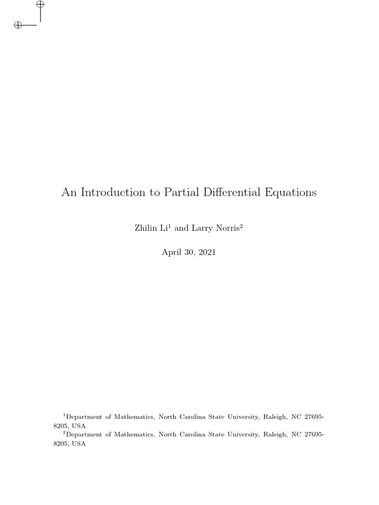 An Introduction to Partial Differential Equations_Zhilin_Li and Larrry ...
