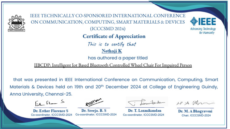 Nethaji K - Ecertificate | PDF
