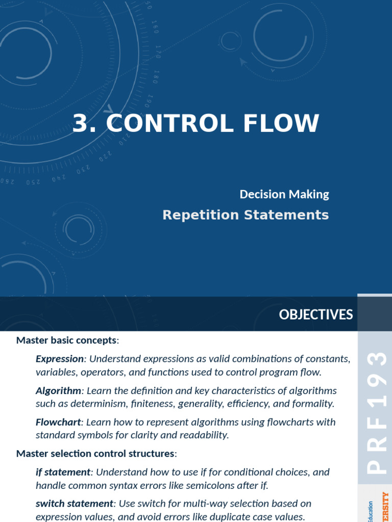 (PRF193) - 3. Control Flow | PDF | Control Flow | Algorithms