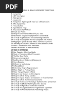 Class 12 Biology Investigatory Project Topics | PDF