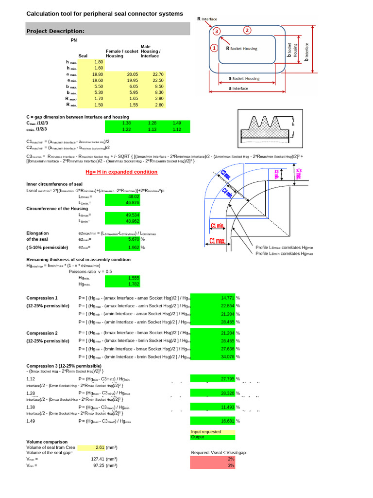 SEAL-Calculation-060-Series-TYP1 - Type3 Comparision | PDF