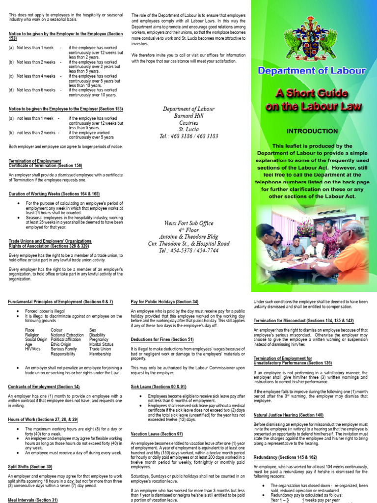 Labour Department Brochure | PDF | Employment | Overtime
