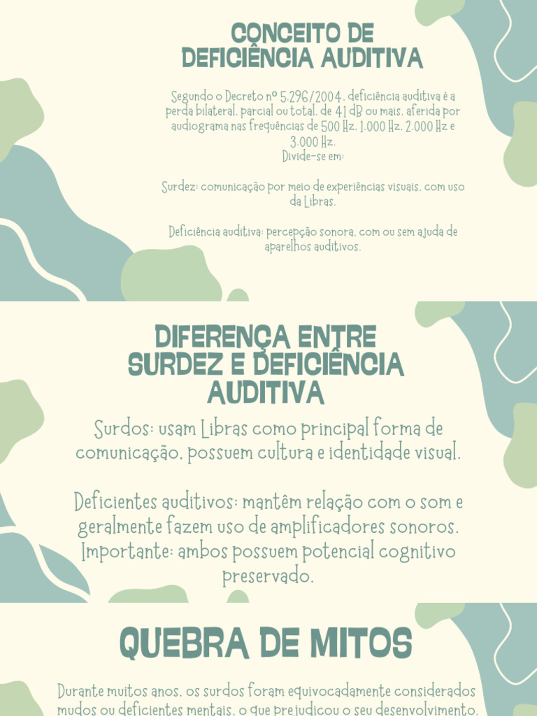 Deficiência Auditiva e Cultura Surda | PDF | Surdez | Perda de Audição