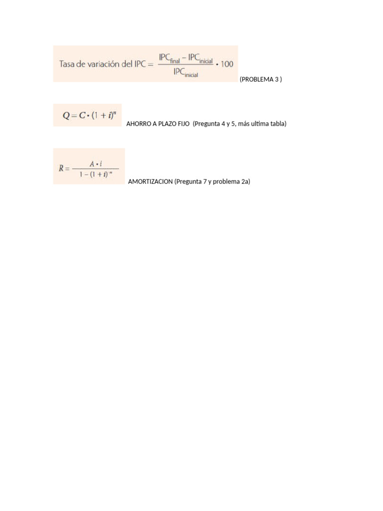 Formulas Mate Financiera | PDF