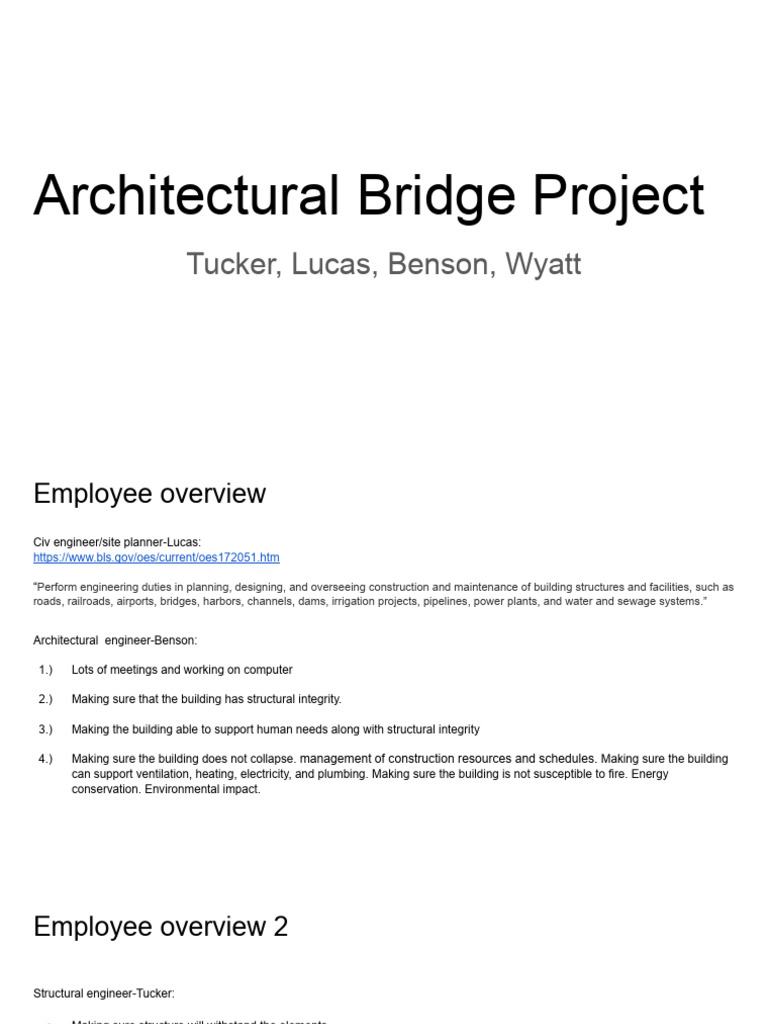 Architectural Bridge Project | PDF