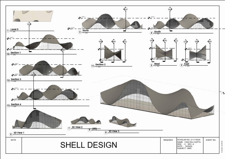 Sem - 6 - BMC - Shell Structure - Sheet | PDF