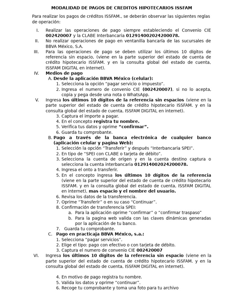 Modalidad de Pago BBV Mexico | PDF | Bancario