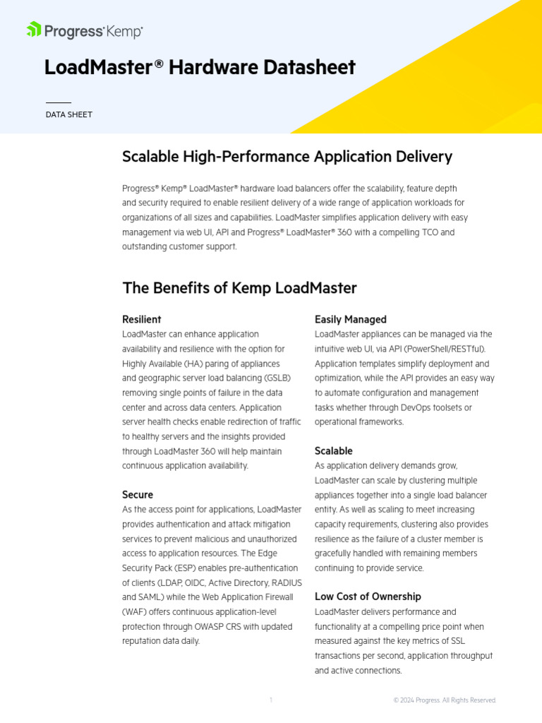 LoadMaster X15-NG-spec-sheet | PDF | Transport Layer Security | Power Supply