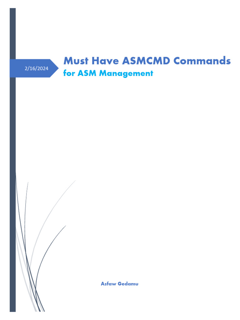 Must Have ASMCMD Commands For ASM Management-1 | PDF | Databases | Troubleshooting