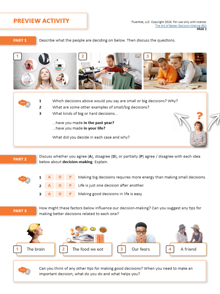 Theartofbetterdecision-Making Lessonplan | PDF | Decision Making | Cost ...