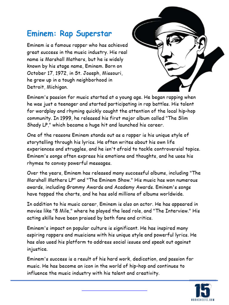 Eminem: Biography and Career Overview | PDF