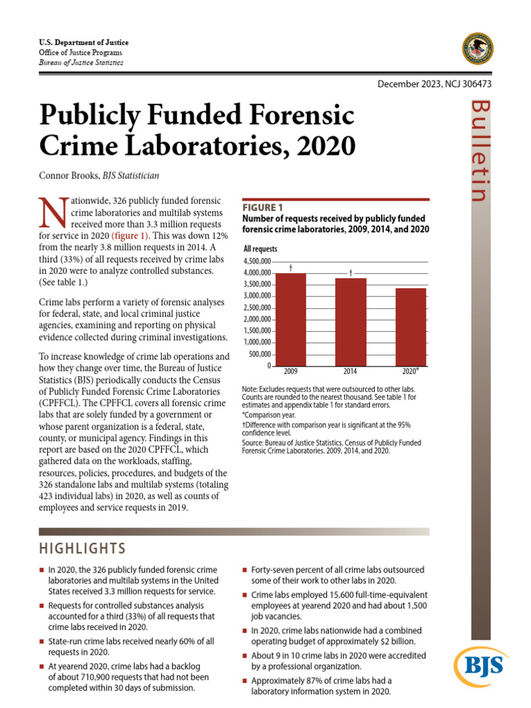 Forensic Crime Labs: 2020 Service Data | PDF | Dna Profiling | Forensic ...