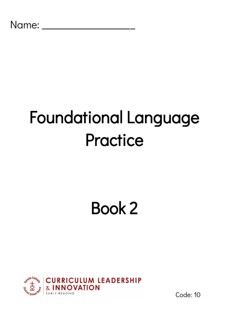 Foundational Language Practice Book 2 | PDF | Human Communication ...