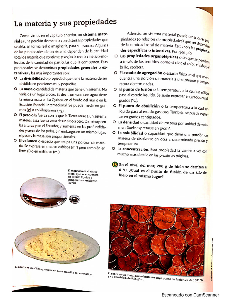 M-S PROPIEDADES de La Materia | PDF