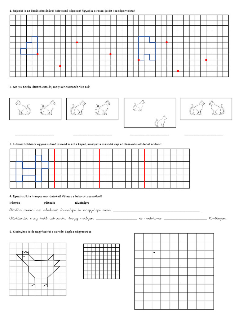 Eltolás gyakorló lap | PDF
