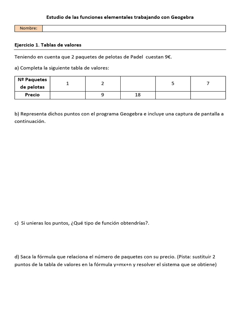 Práctica Geogebra | PDF | Matemáticas | Análisis matemático