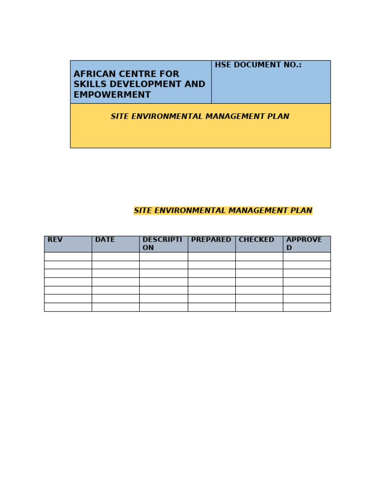 Acsde Environmental MGT Plan | PDF | Waste | Regulatory Compliance