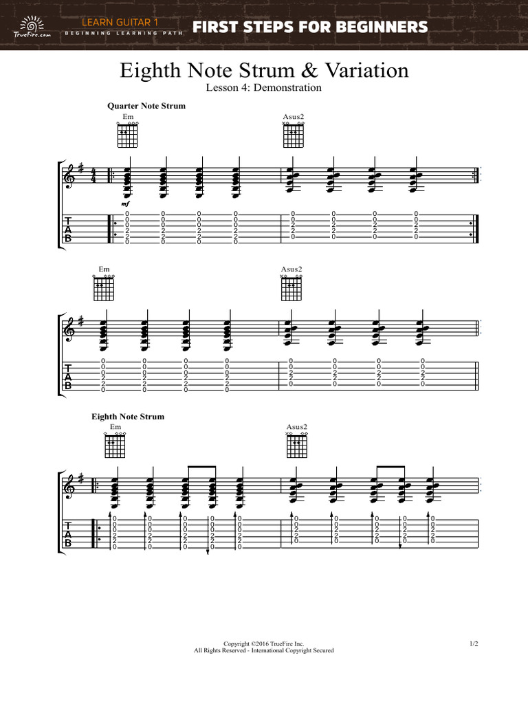 8th Note Strums and Variations | PDF