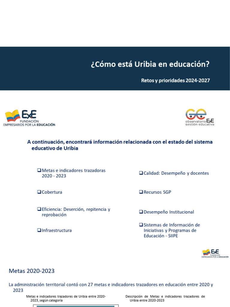 ¿Como Esta Uribia en Educacion Retos y Prioridades 2024 2027 | PDF