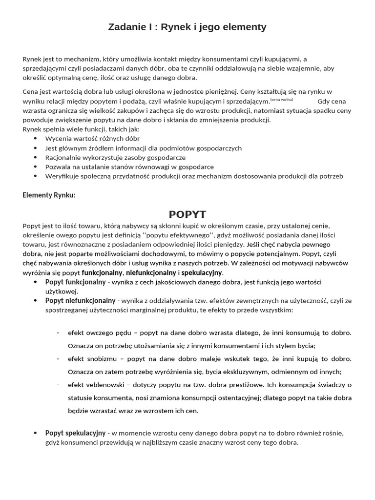 Ekonomia Wykład | PDF