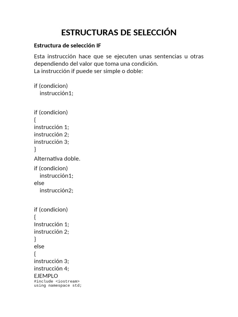 Tarea de Estructuras de Seleccion | PDF | Programación orientada a objetos | Ingeniería Informática