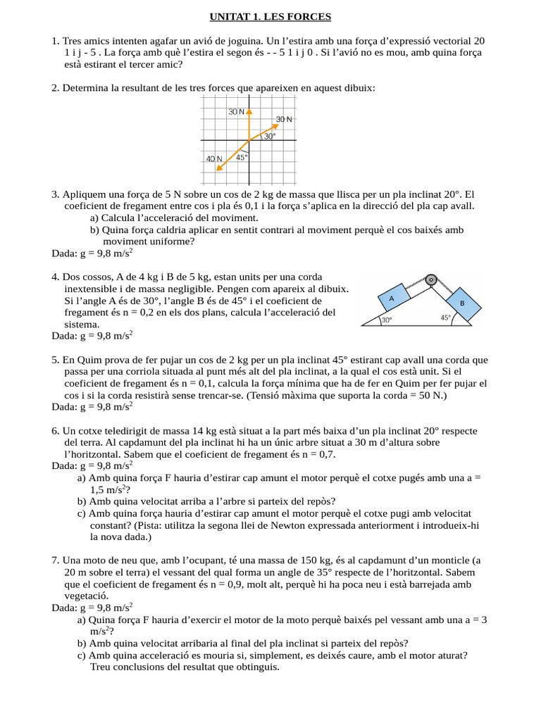 Unitat 3 - Les Forces | PDF