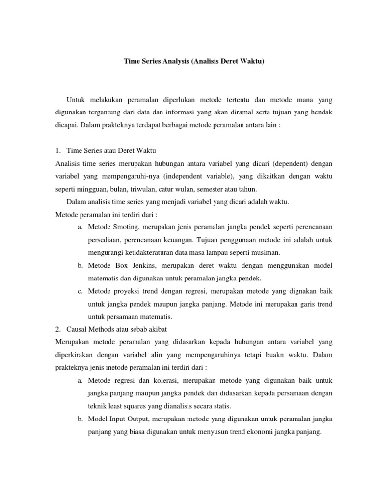 Time Series Analysis | PDF | Metode & Bahan Ajar | Sains & Matematika