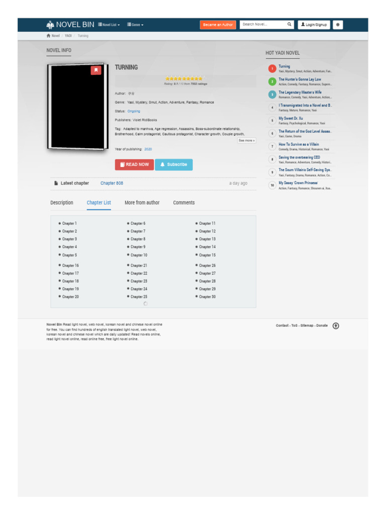 Novelbin Me Novel Book Turning Tab Chapters Title | PDF | Romance Novels | Novels