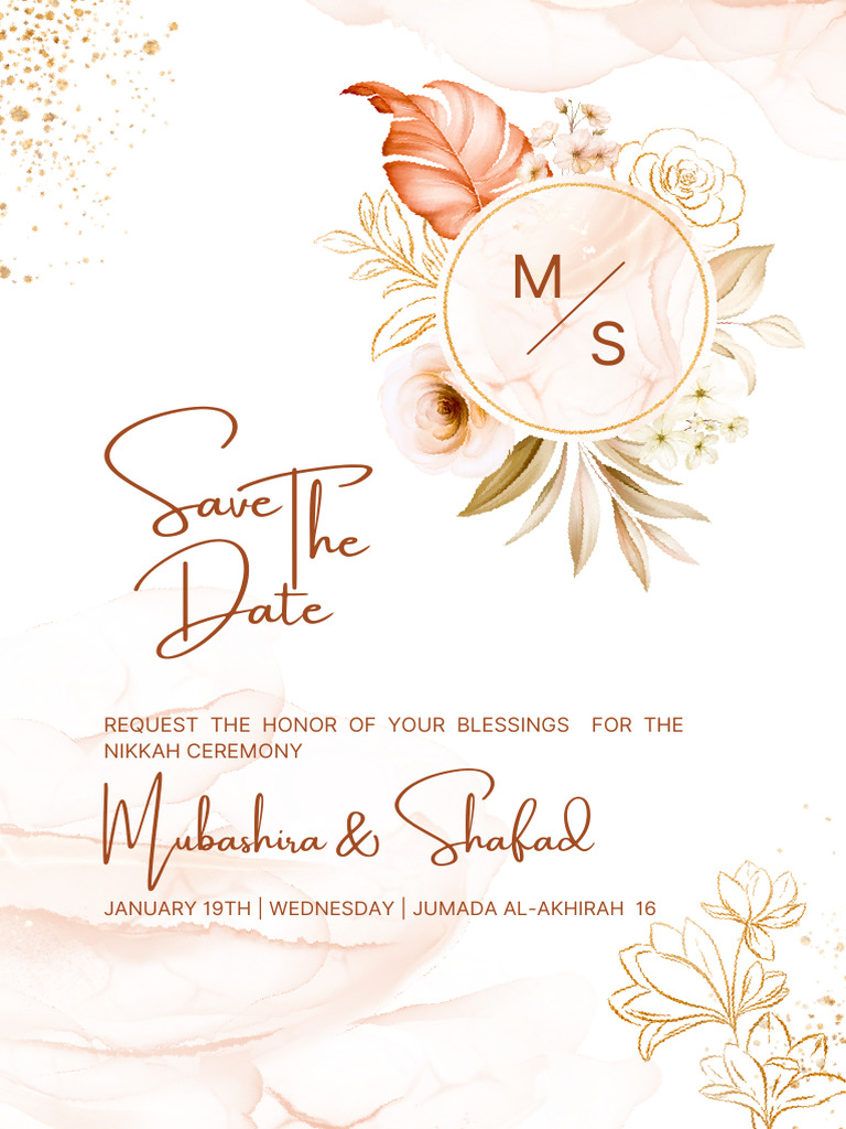 Save The Date: Mubashira & Shafad | PDF