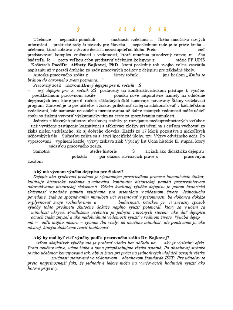 Hravy Dejepis Pre 6rocZS | PDF