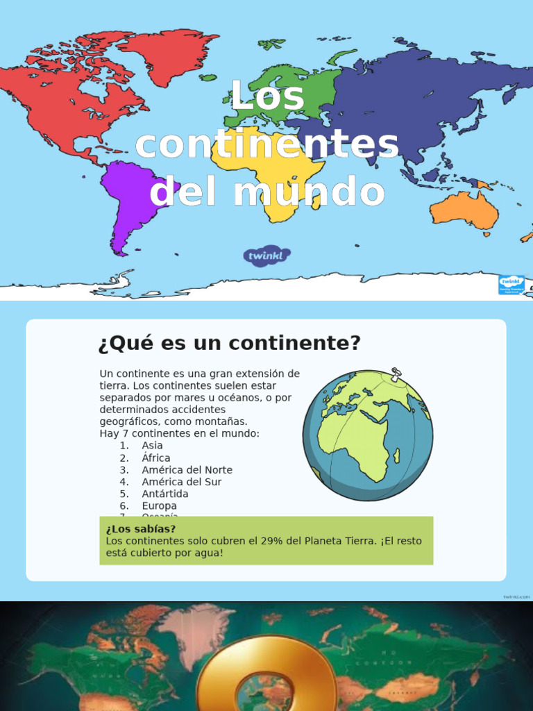 Los 7 continentes del mundo | PDF | África | Continente