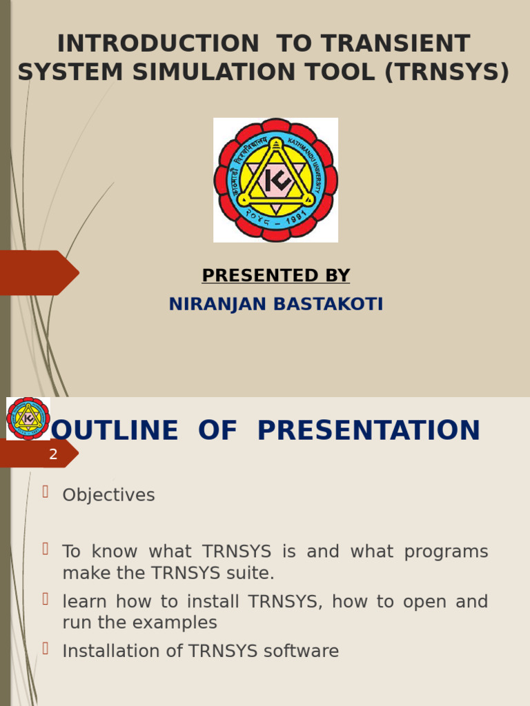 Introduction To TRNSYS | PDF | Simulation | Parameter (Computer Programming)