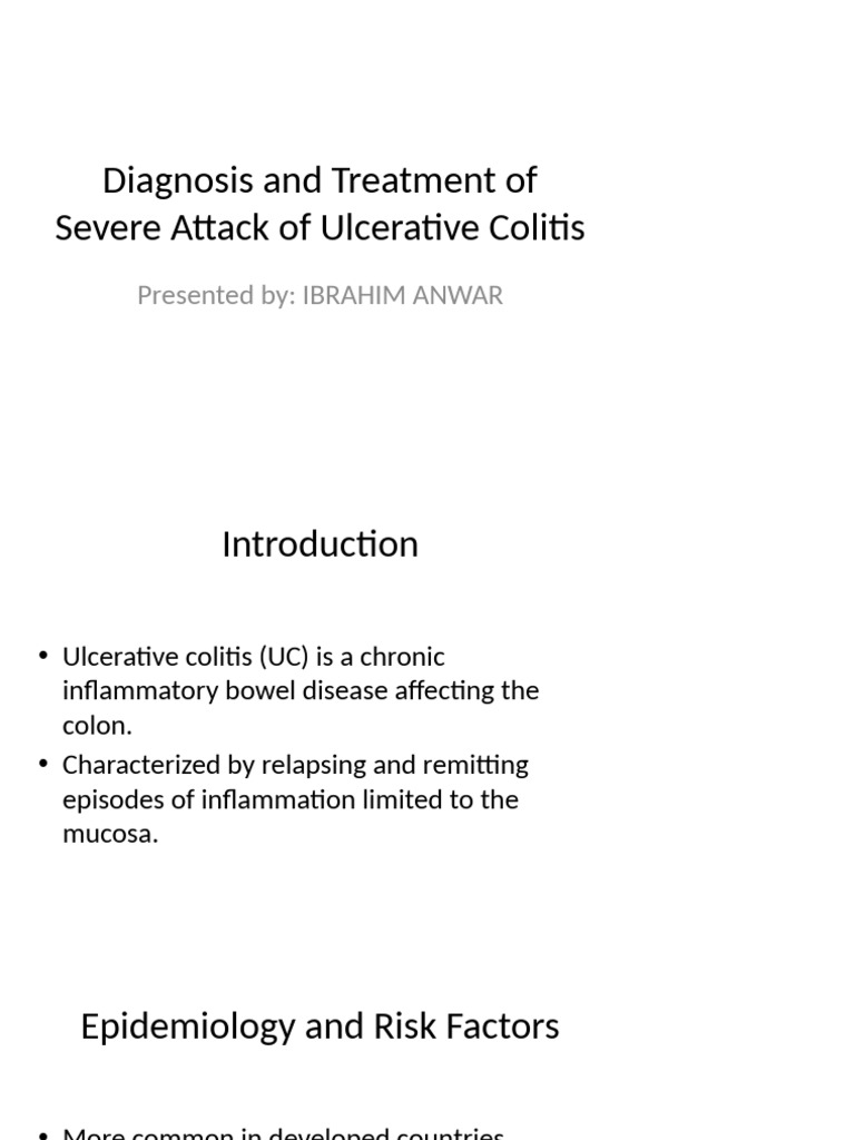 Ulcerative Colitis Presentation With Images IBRAHIM ANWAR | PDF ...